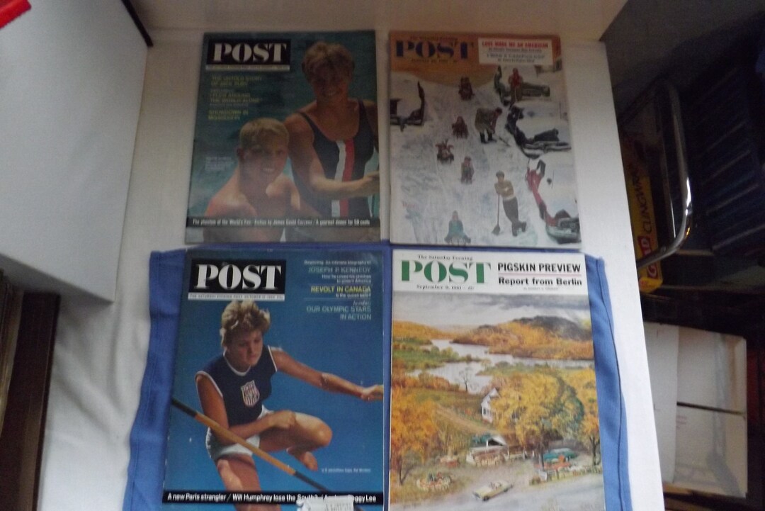 Four Vintage Saturday Evening Post Magazines 1960s Magazines see ...