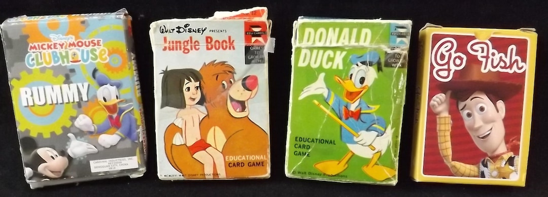 Lot of Four Disney Themed Card Games - See Description for Details - Etsy