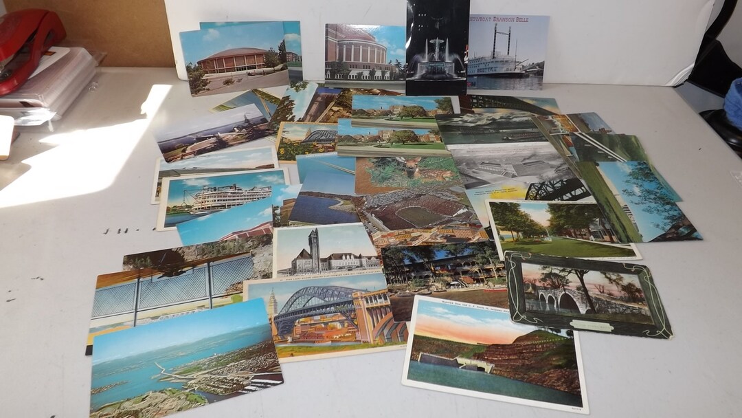 Lot of 42 Us State Postcards - See Description for Details - Etsy