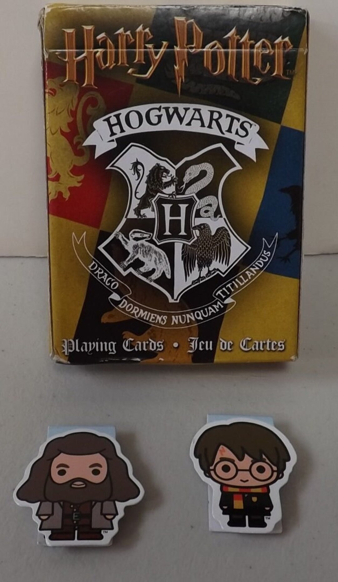Harry Potter Hogwarts Magnetic Page Clips and Deck of Cards See ...