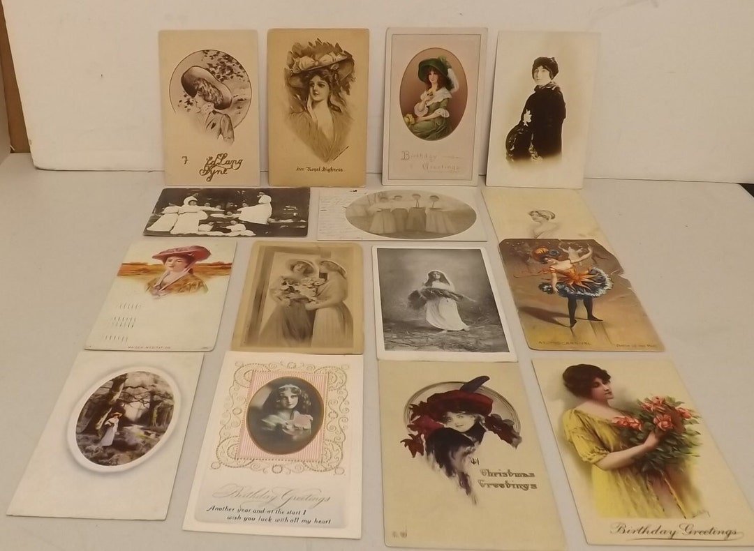 Lot of Antique Victorian Postcards - See Description for Details - Etsy