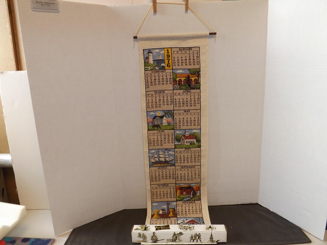 Kaydee Linen Calendar 1976 With Original Box See Description for ...