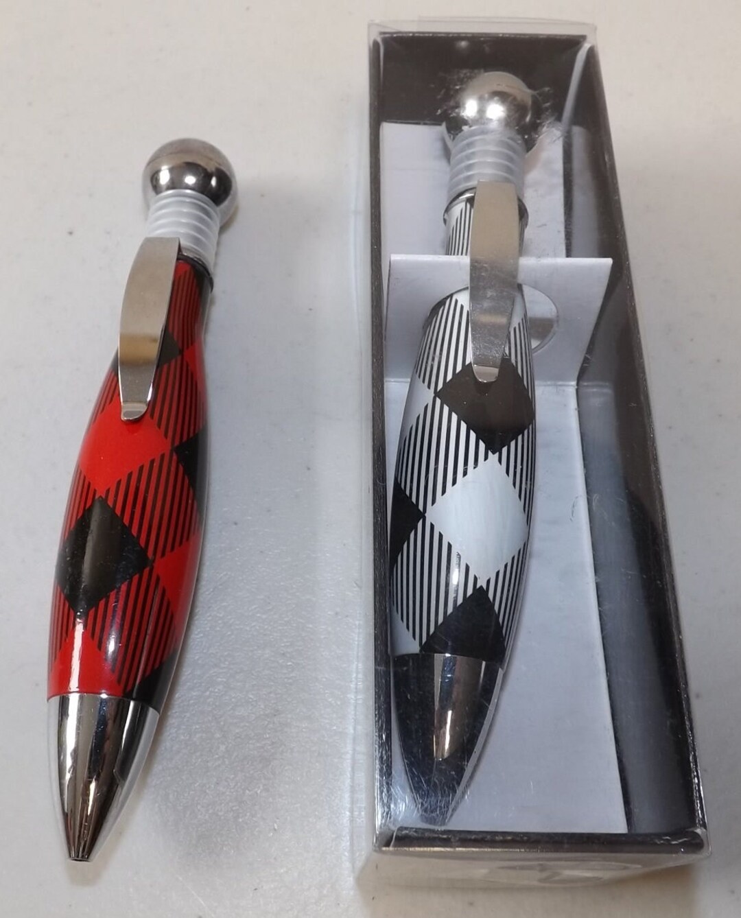 Two Bubble Pen Stylo Plaid Ink Pens See Description for - Etsy