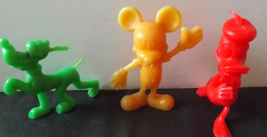 Vintage Marx Disney Figures, Mickey, Donald Duck, Pluto - Etsy