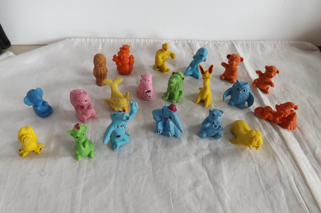 Lot of Diener Rubber Eraser Toy Figures -see Description for Details - Etsy
