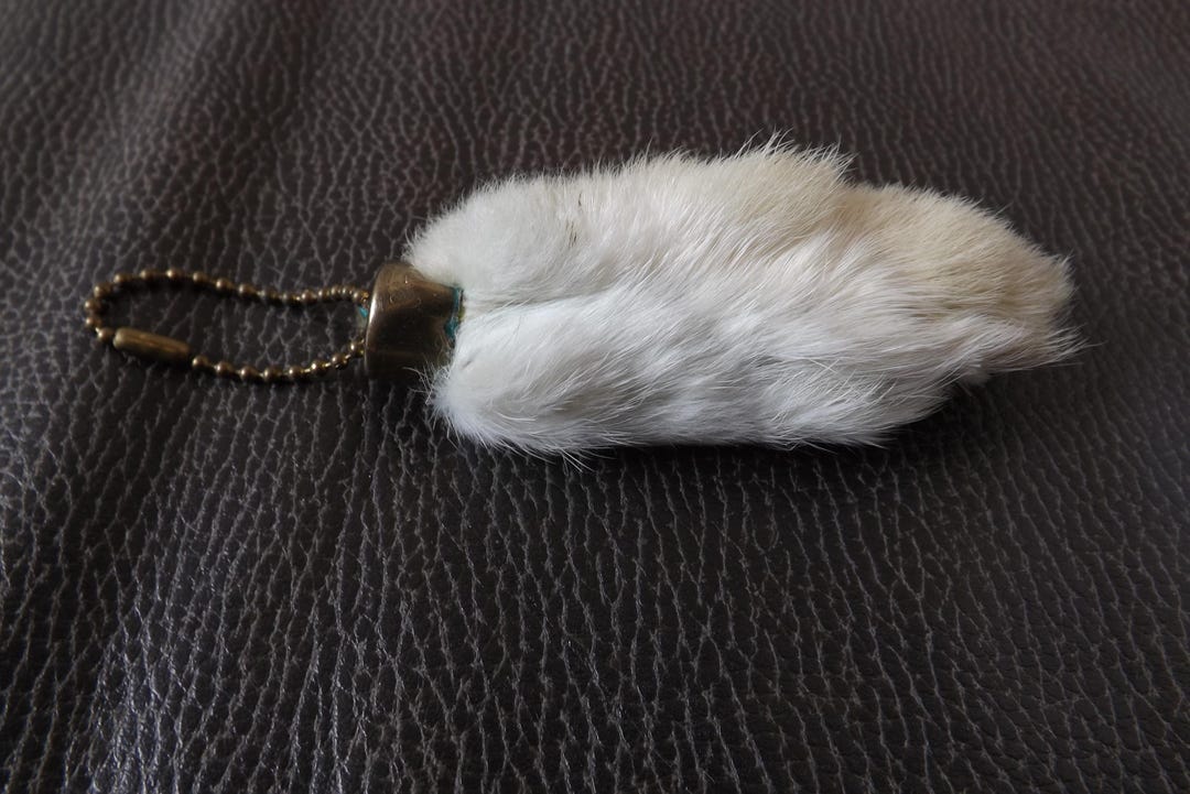Lucky Rabbits Foot Key Chain Ring See Description for Details - Etsy