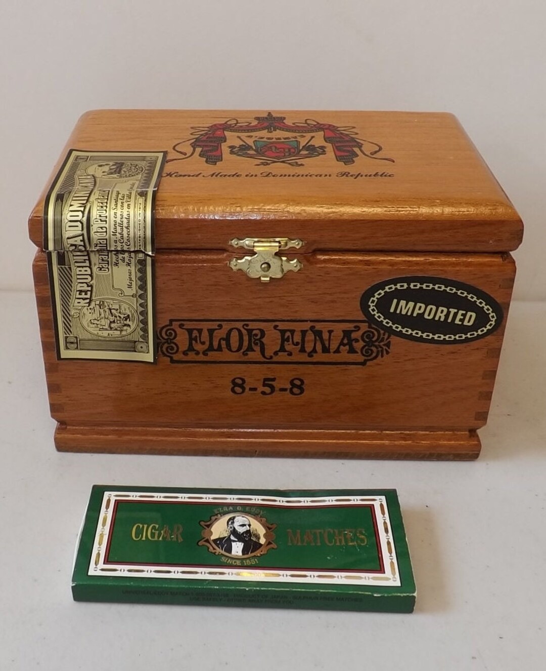 Flor Fina Cigar Box and Cigar Matches - See Description for Details - Etsy