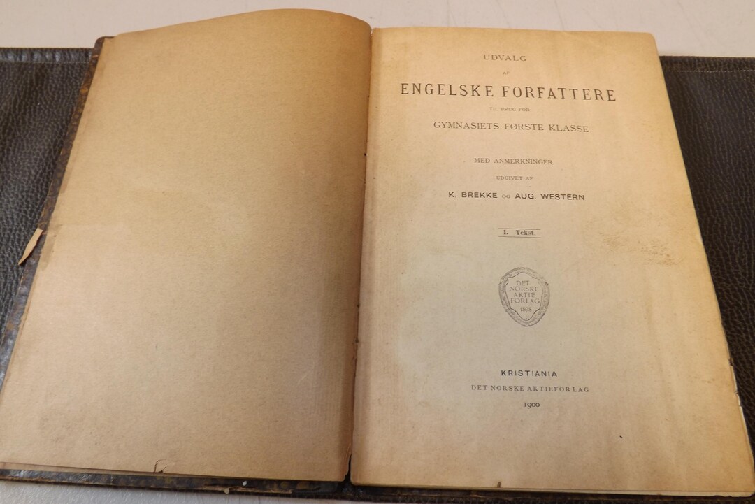 Danish Book -engelske Forfattere - See Description for Details - Etsy