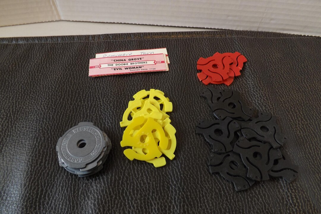Lot of Plastic and Metal Record Center Adapters Spindles See ...