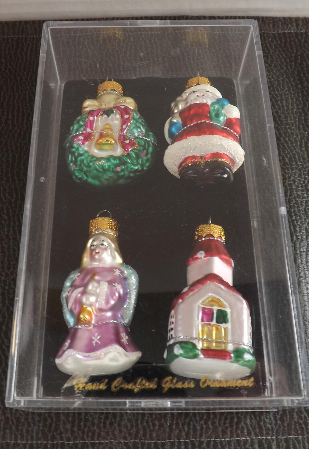 Unique Treasures Glass Ornaments in Case - See Description for Details ...