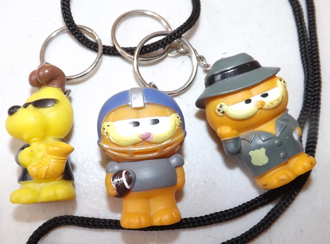 Three Odie and Garfield Star Awards Key Rings on Lanyard - See ...