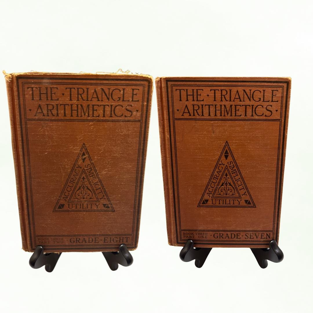 The Triangle Arthmitics Grade Seven & Eight- 1928 Vintage Math Textbook ...