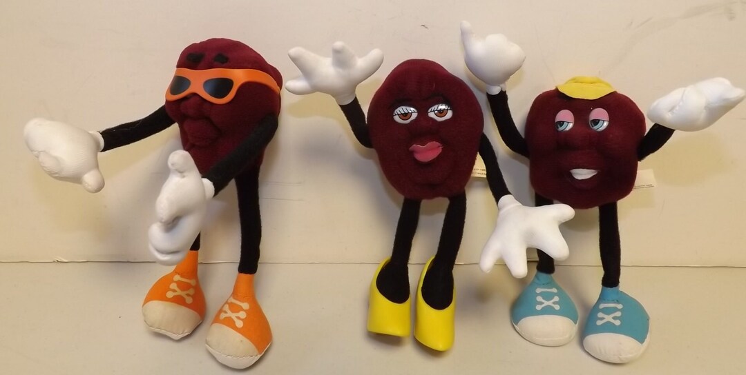 Three Plush California Poseable Raisin Figures See Description for ...