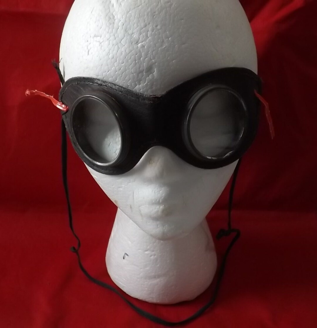 Antique Steampunk Leather Motorcycle Safety Glass -see Description for ...