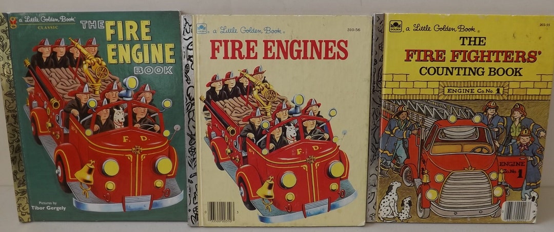 Three Little Golden Books Firemen Fire Trucks See Description for ...