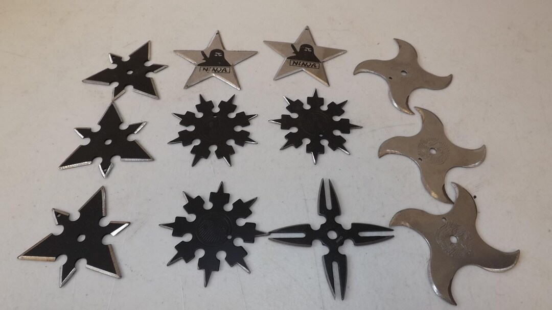 Lot of Asian Oriental Ninja Metal Throwing Stars - Etsy