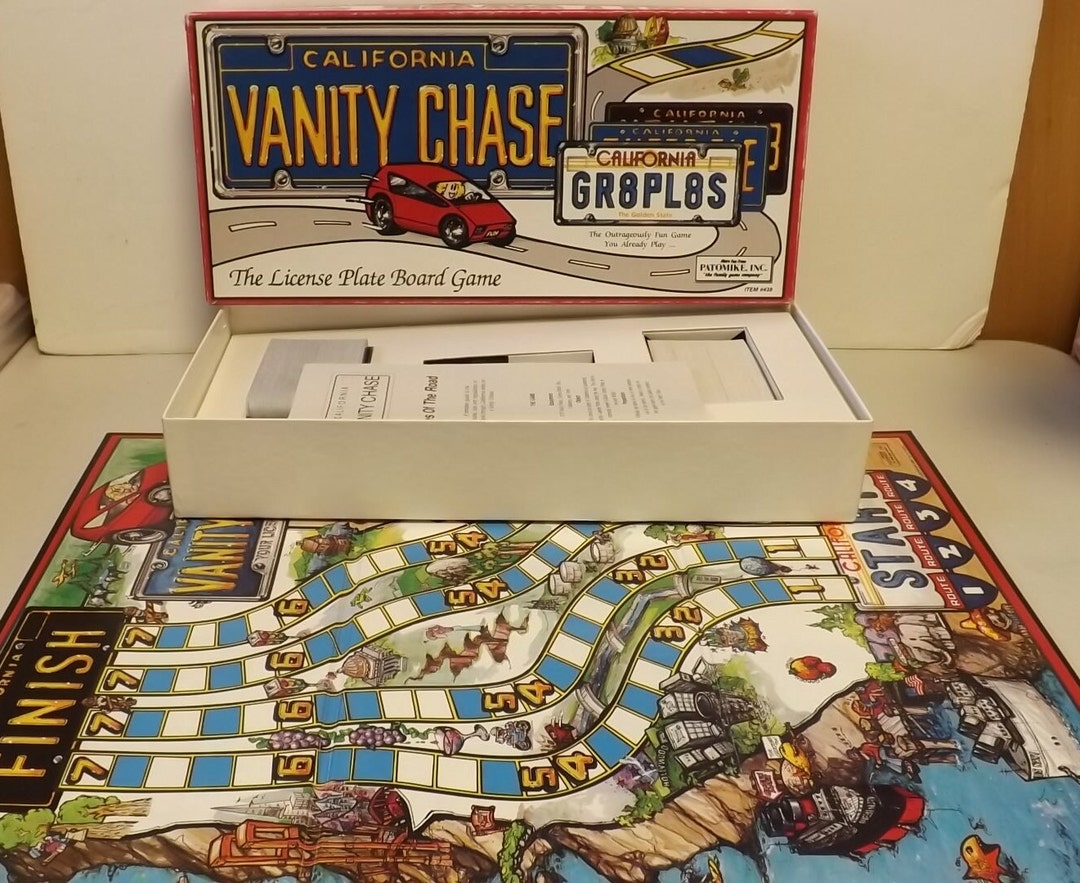 California Vanity Chase License Plate Board Game See Description for ...