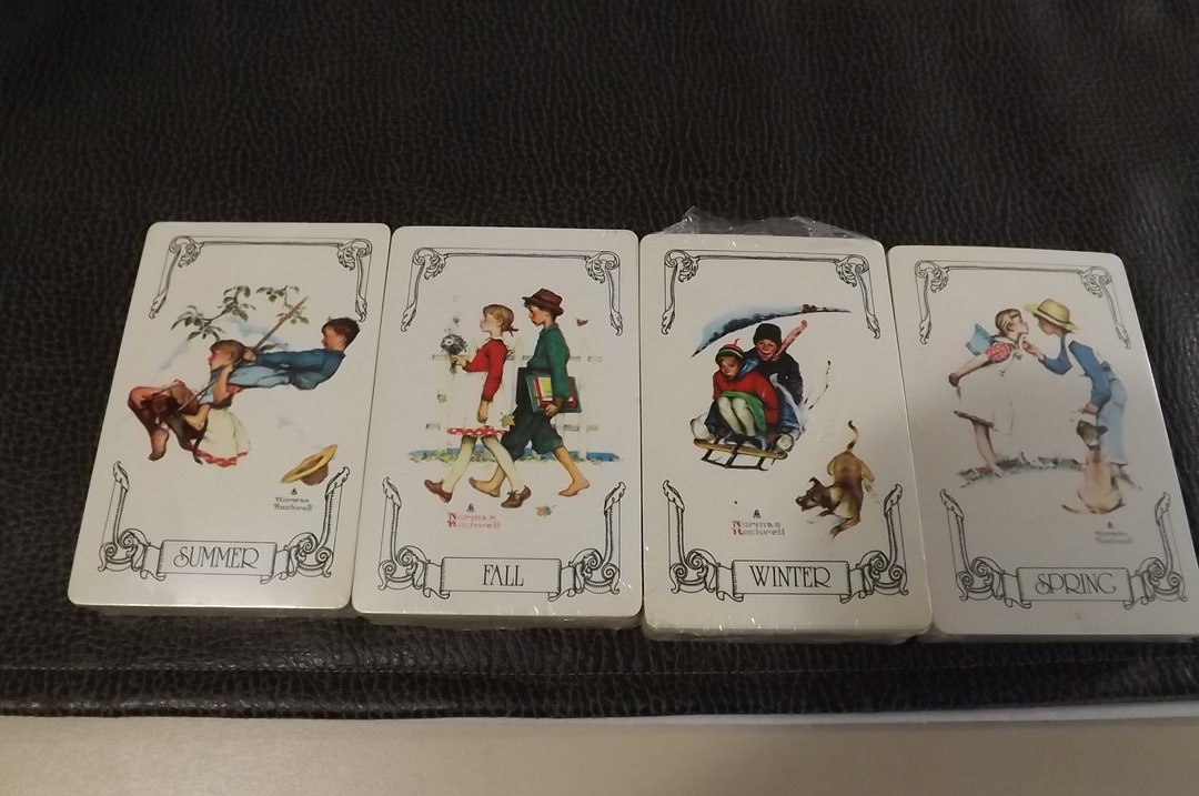 Four Decks of Playing Cards Th Four Seasons Spring Summer - Etsy