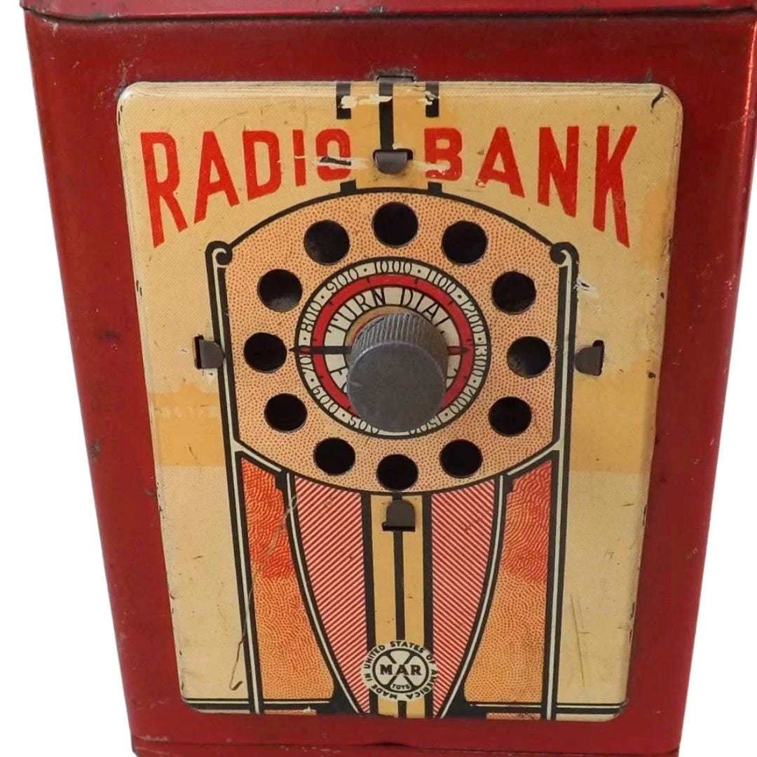 Vintage Marx Tin Litho Radio Bank: Art Deco 1930s Louis Marx Co. USA - Etsy