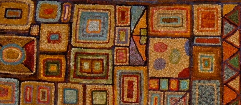 The Rug Hooking Pattern Geometric is 20" X 68" Drawn on Linen Fabric ...