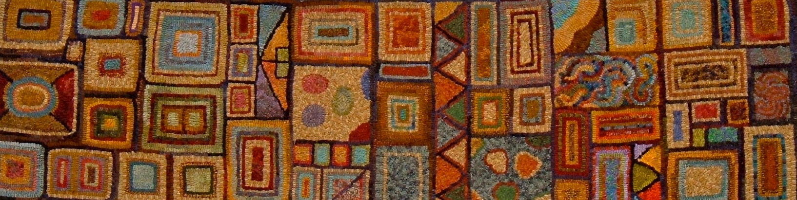 The Rug Hooking Pattern Geometric is 20" X 68" Drawn on Linen Fabric ...
