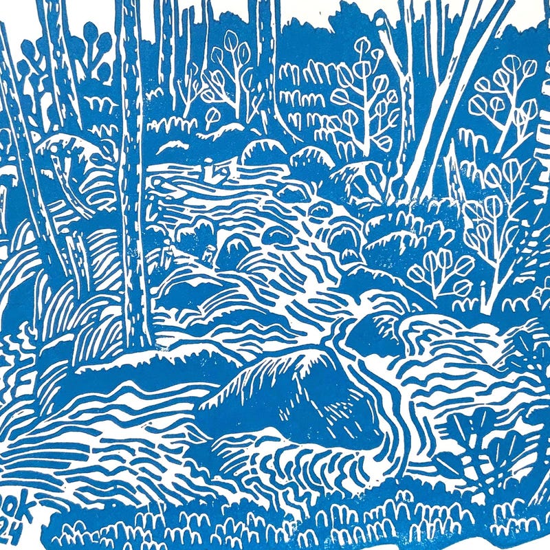 Lino Wood Cut Prints - Etsy