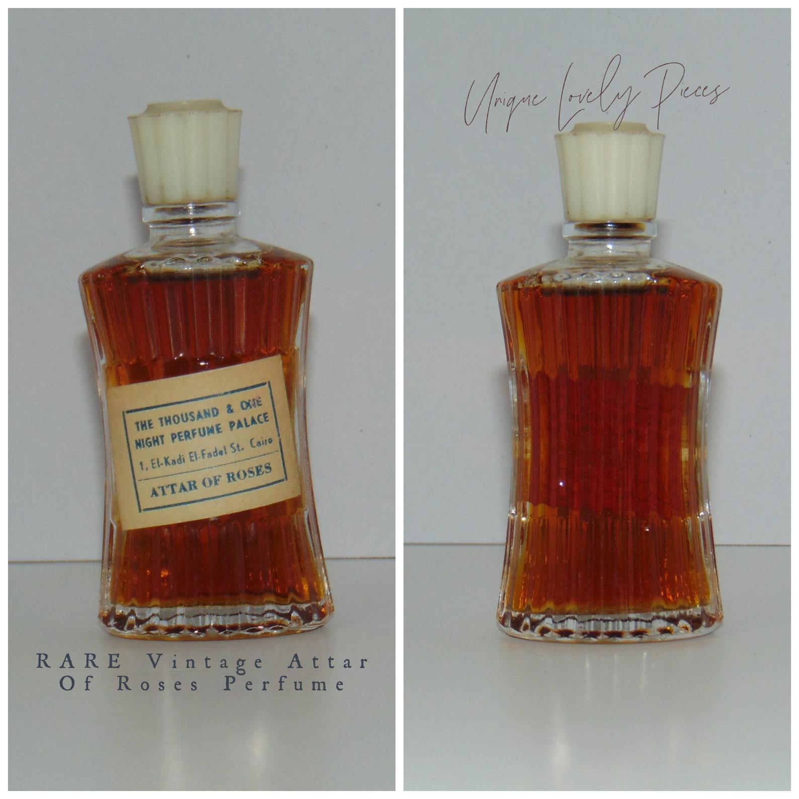 RARE Vintage Egyptian Omar Khayyam Perfumers Cairo Attar of Roses Arab ...