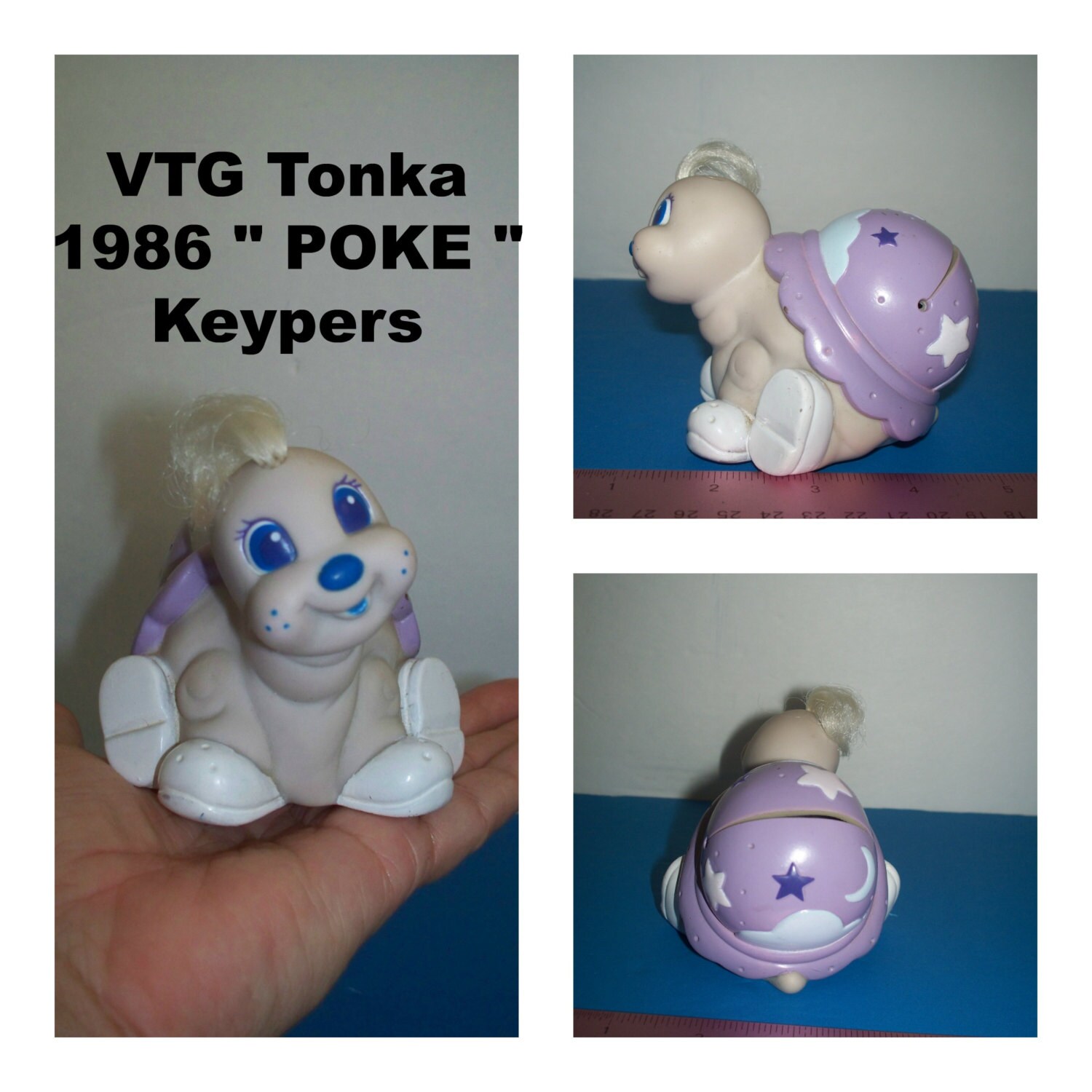Rare Vintage 1986 Tonka POKE Keypers Figurine Coin Bank / Coin Purse ...