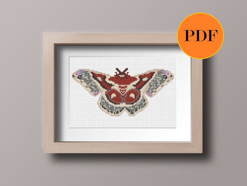 Glover's Silk Moth PDF Cross Stitch Pattern, Instant Download ...