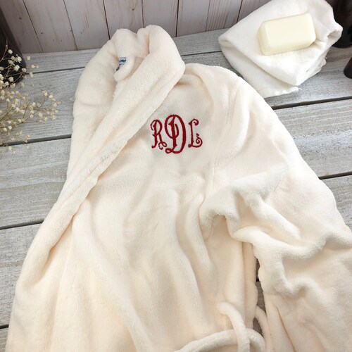 Monogrammed Plush Robe - Etsy