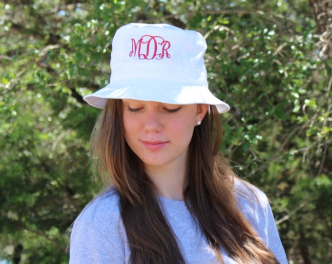 Monogrammed Bucket Hats, Bucket Hats, Personalized Hat - Etsy