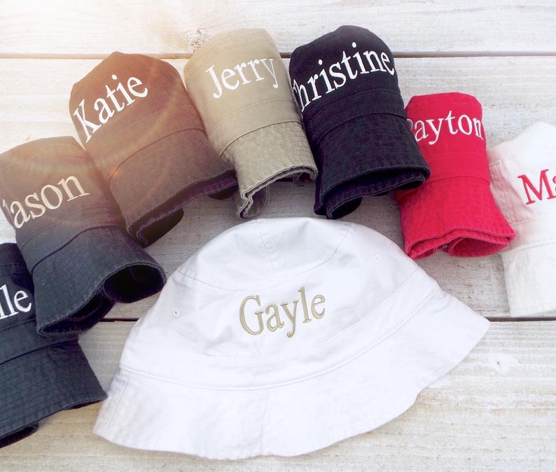Monogrammed Bucket Hats Bucket Hats Personalized Hat - Etsy