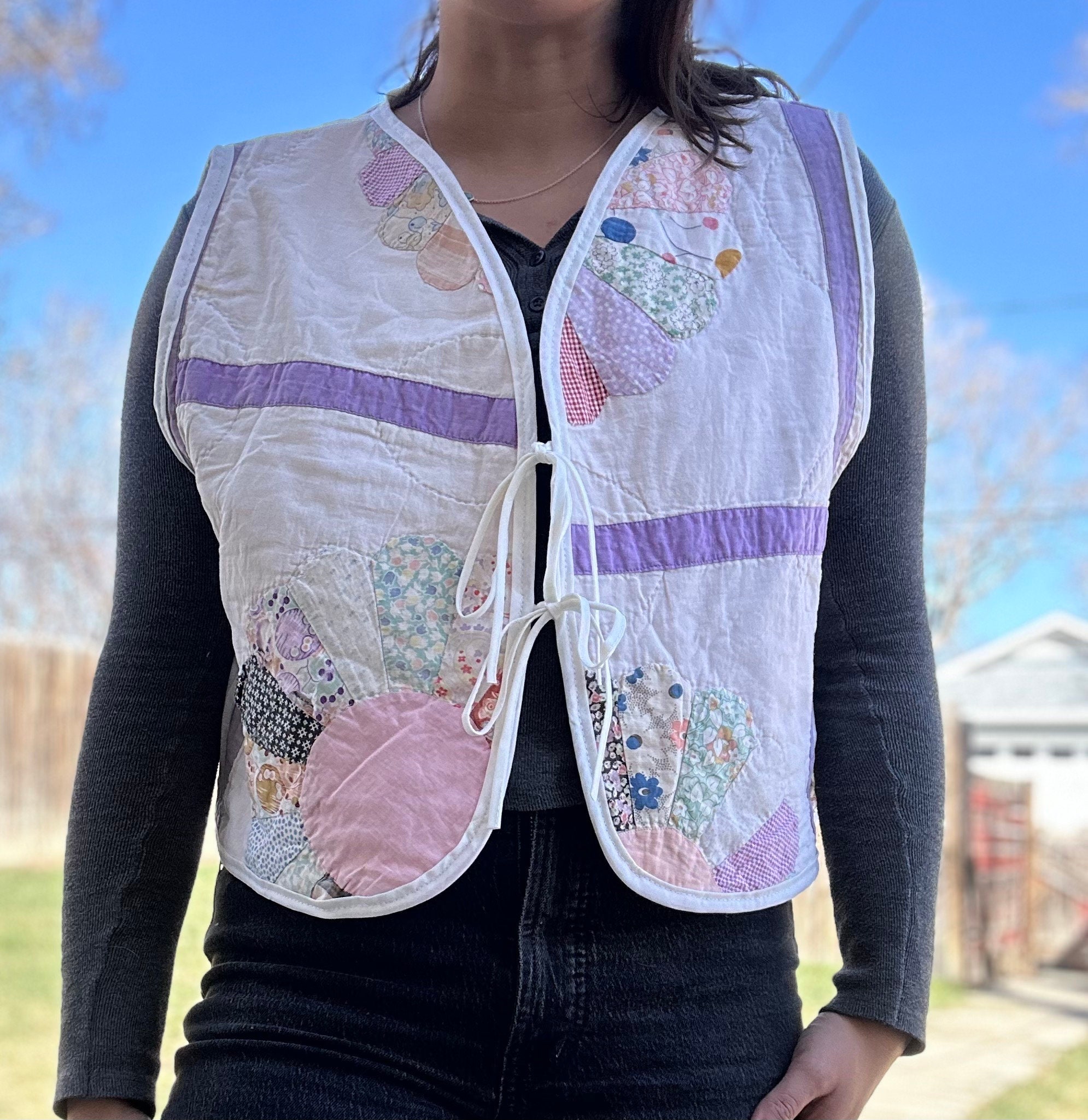Handmade Vintage Quilt Vest - Etsy