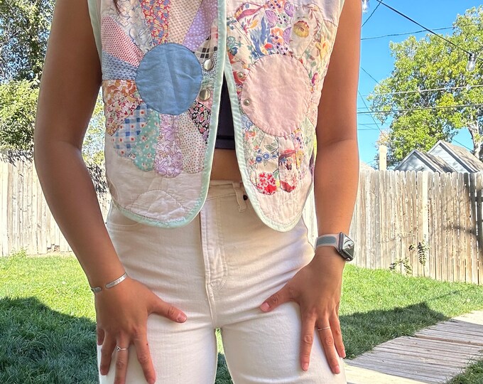 Handmade Vintage Quilt Vest - Etsy