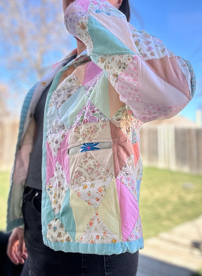 Handmade Vintage Quilt Jacket/coat - Etsy