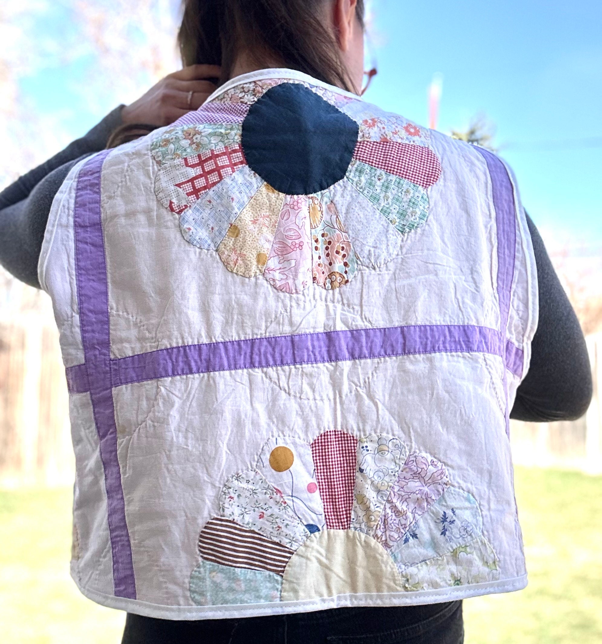 Handmade Vintage Quilt Vest - Etsy