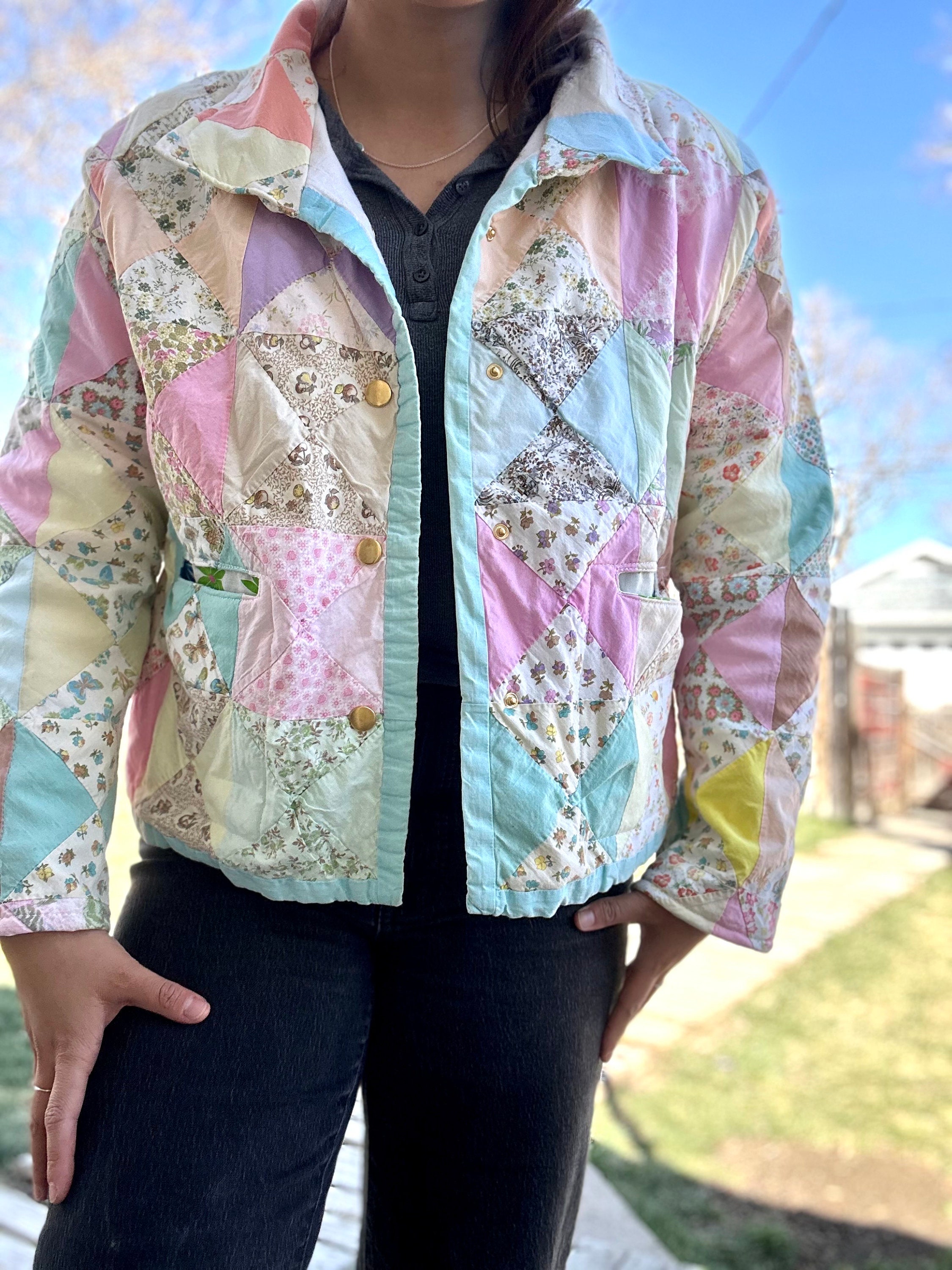 Handmade Vintage Quilt Jacket/coat - Etsy