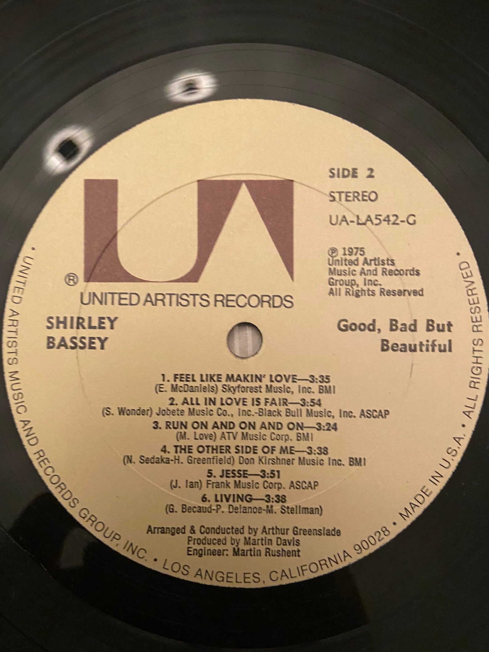Shirley Bassey Good Bad But Beautiful Vinyl Record Etsy