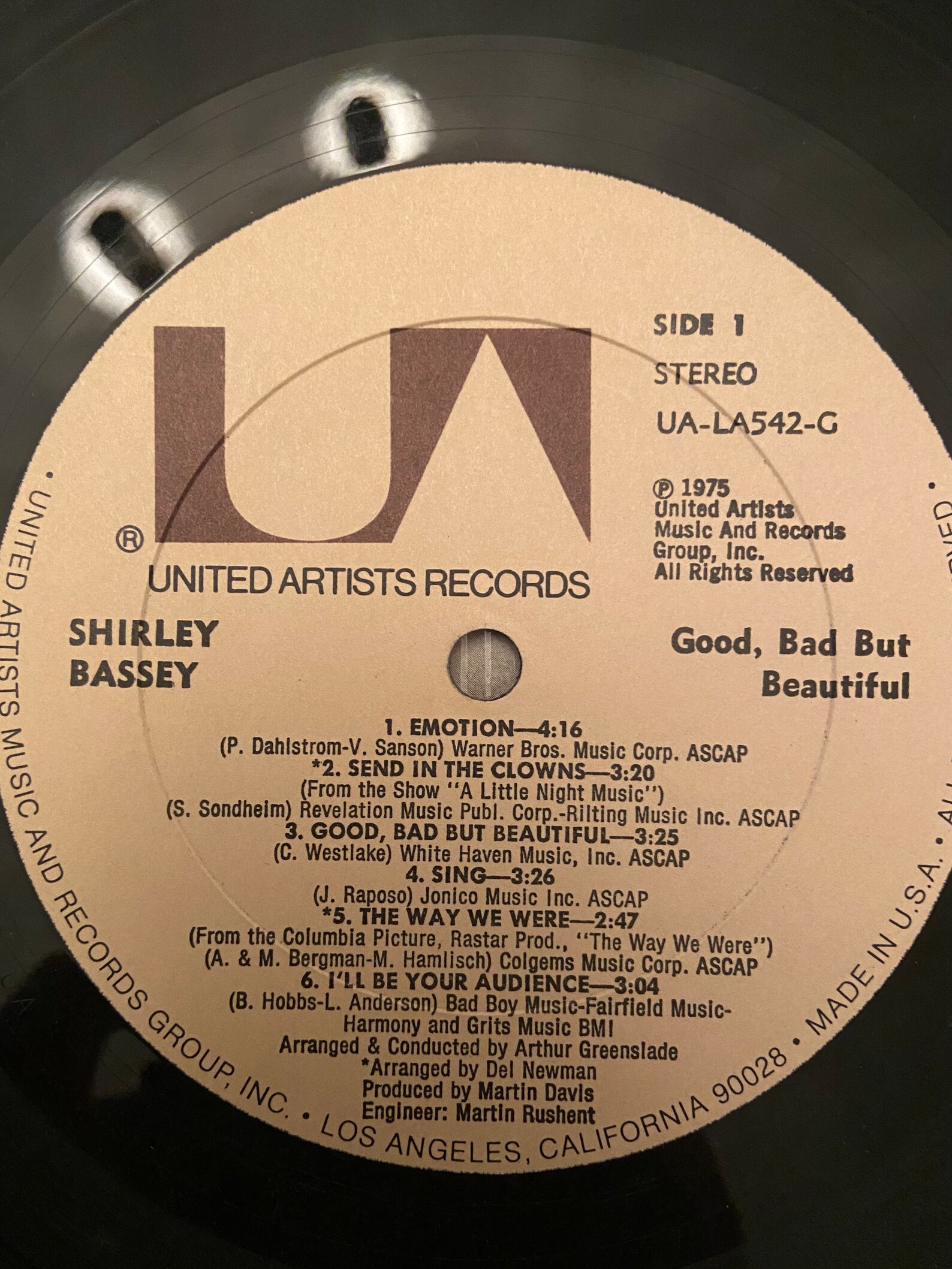 Shirley Bassey Good Bad But Beautiful Vinyl Record Etsy