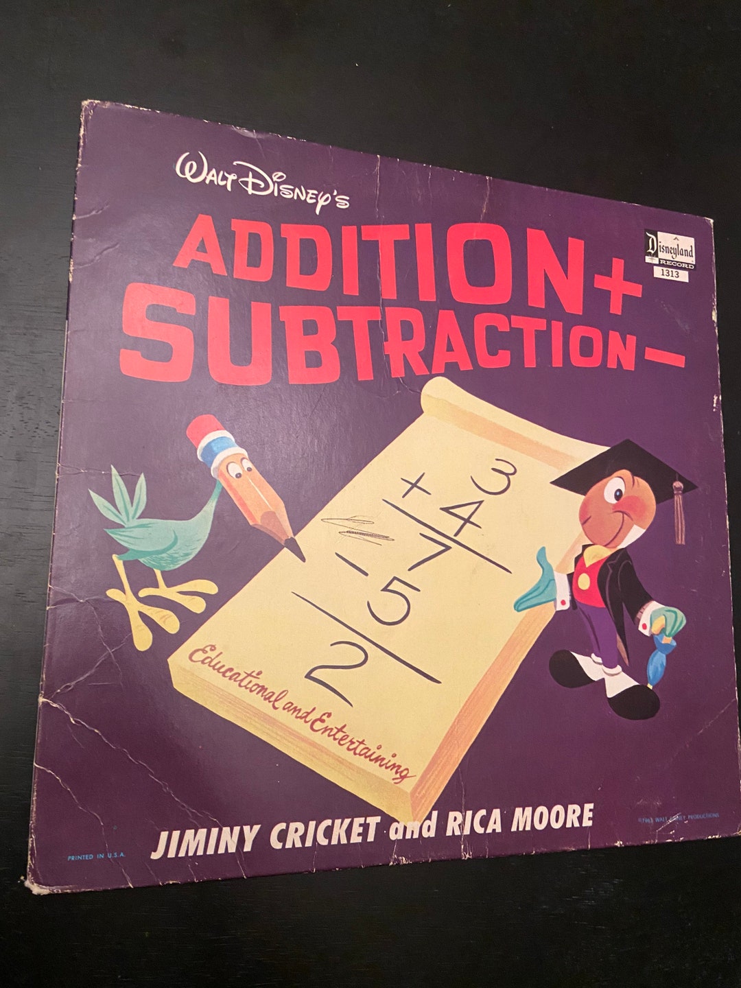 Walt Disneys Addition Subtraction Vinyl Record - Etsy