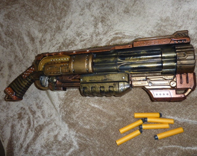 NERF Handpainted STEAMPUNK Doomlands Vagabond Zombie Strike GUN Blaster ...