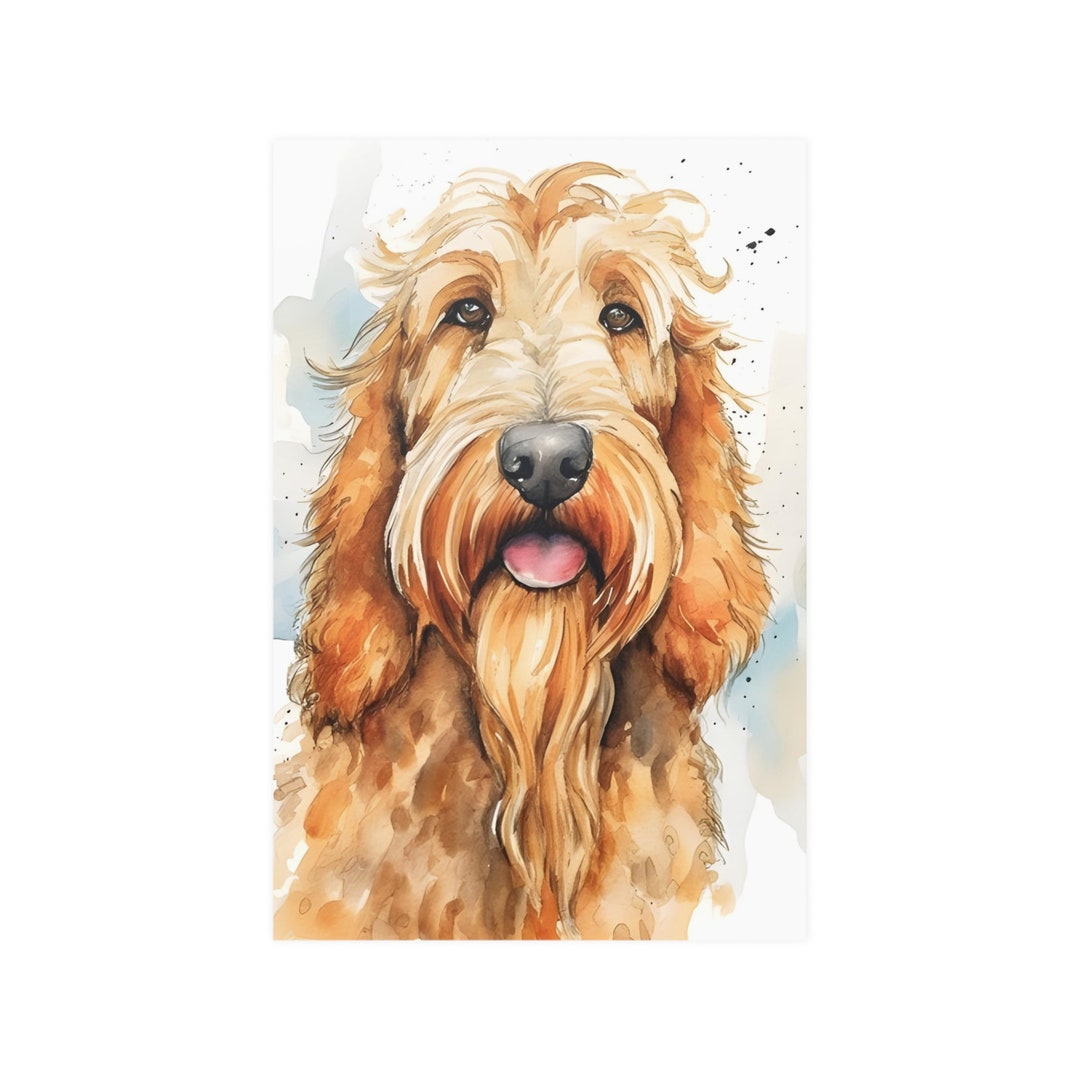 Goldendoodle Dog Watercolor Style Art Print - Etsy
