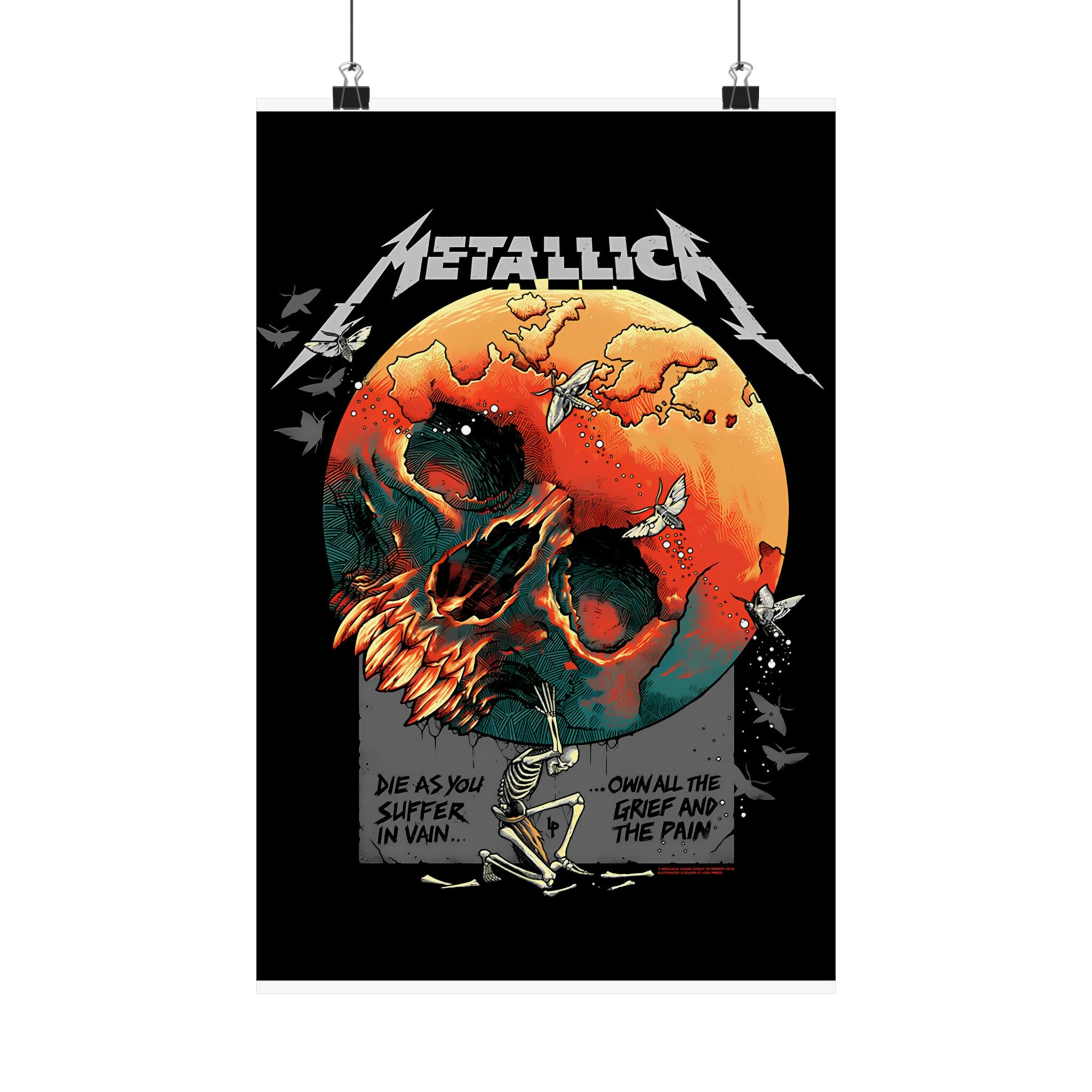 Retro Metallica Poster From 1980's Wall Art Print - Etsy UK