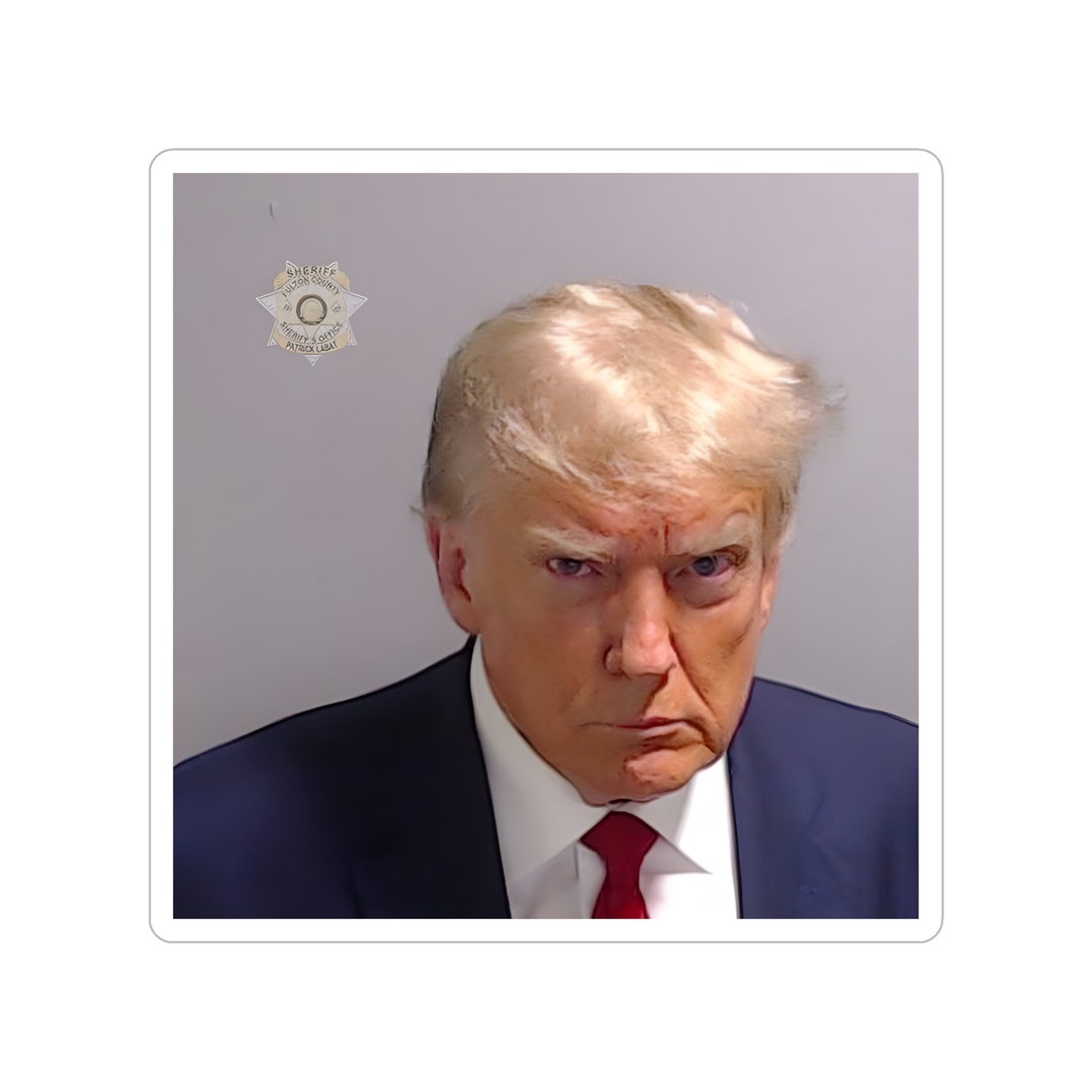 Donald Trump Mugshot Mug Shot Transparent Outdoor Stickers - Etsy