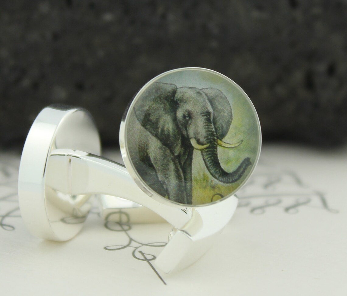 Elephant Cufflinks cuff Links for Men Genuine Vintage | Etsy