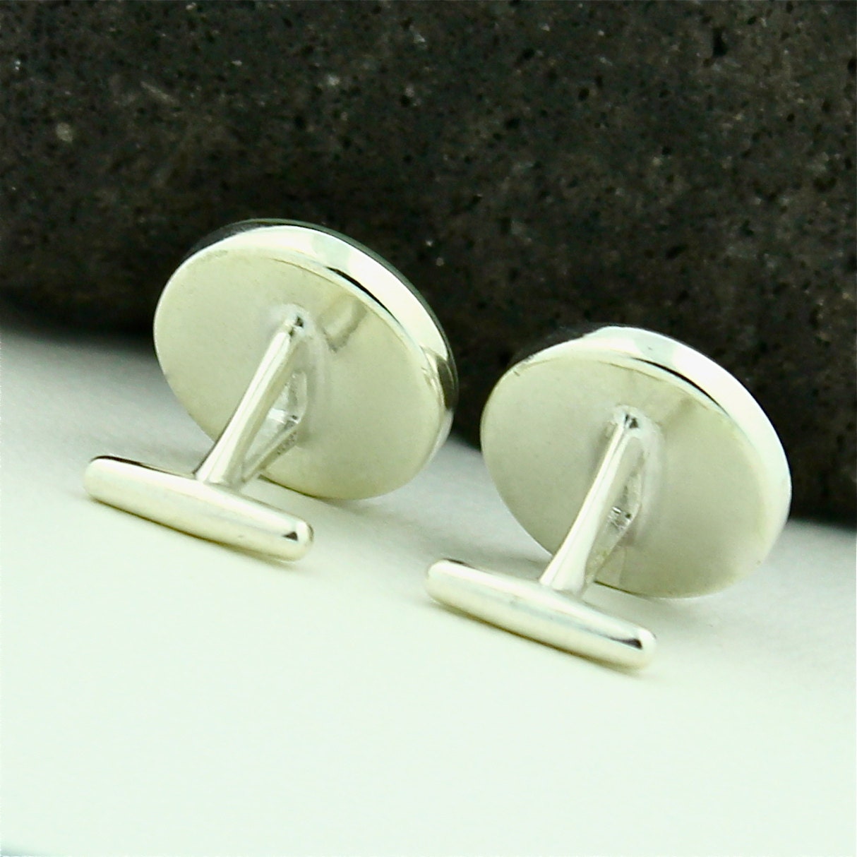 American Flag Cufflinks for Men. Unique Silver Cuff Links Handmade With ...