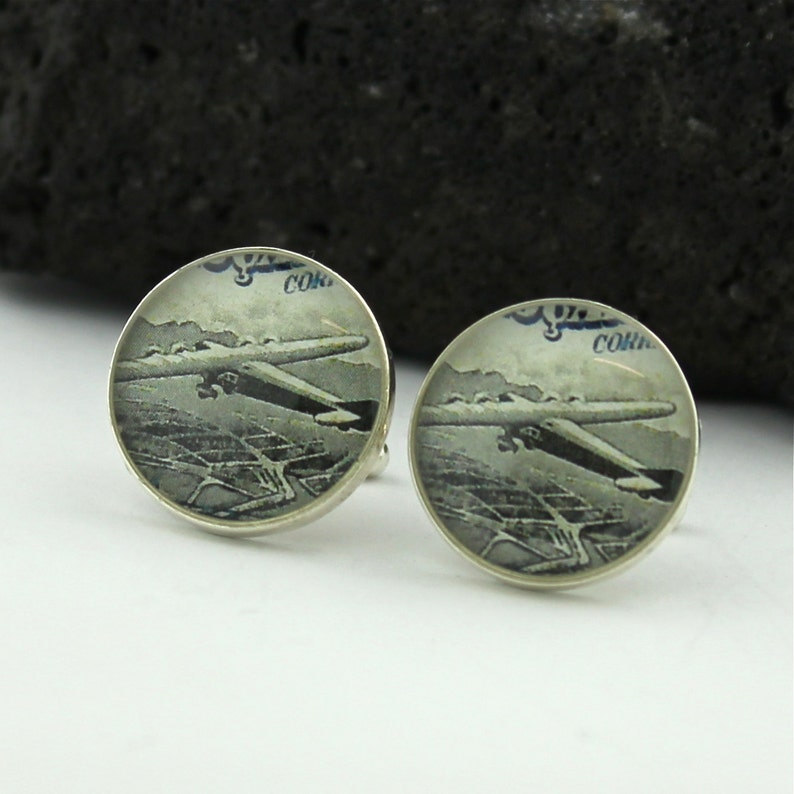 Airplane Cufflinks for Men. Custom Aviation Cufflinks Handmade From ...