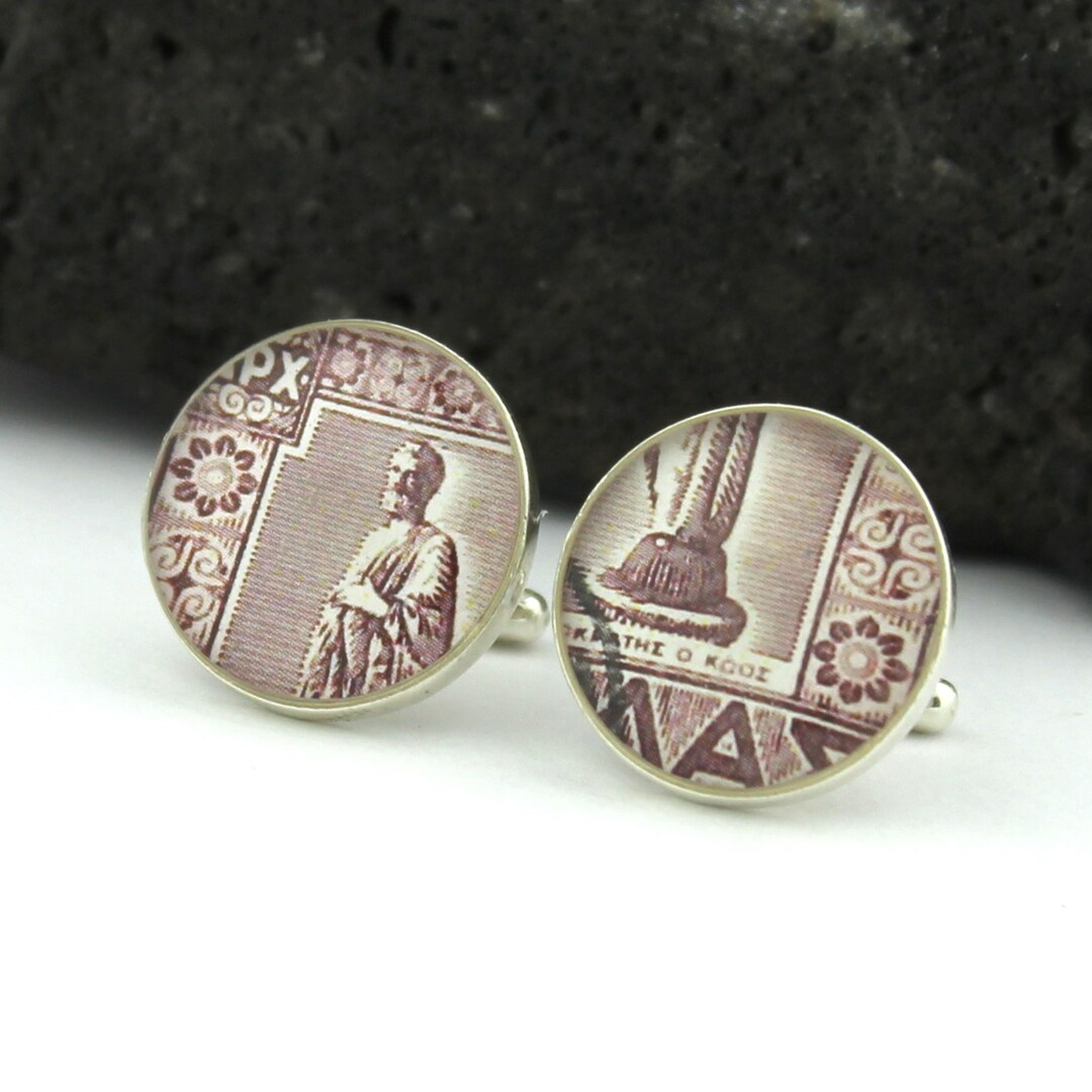 Doctor Cufflinks. Silver Medical Cufflinks With a Hippocrates Greek ...