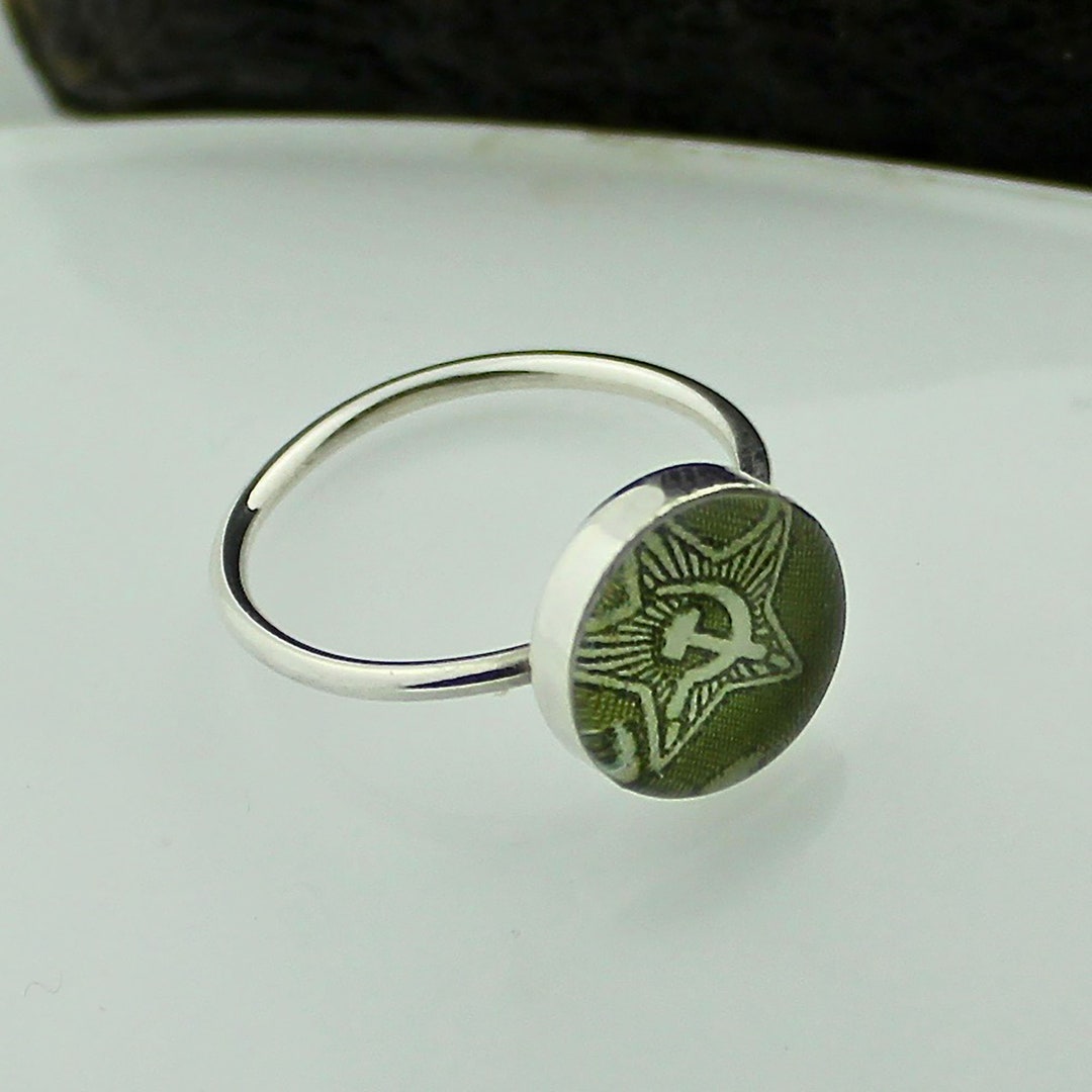 Soviet Ring Postage Stamp Jewelry Stackable Sterling Silver - Etsy
