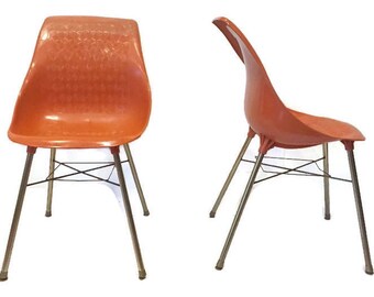 Molded plastic chair | Etsy